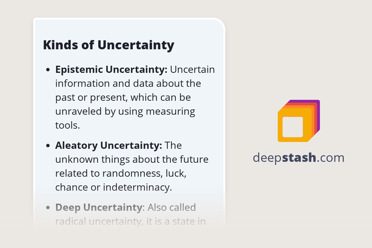 Kinds of Uncertainty - Deepstash