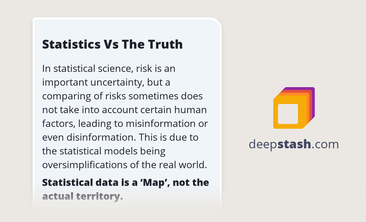 Statistics Vs The Truth - Deepstash