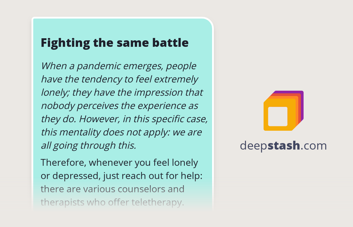 Fighting the same battle - Deepstash