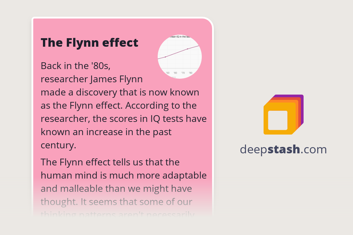 The Flynn effect - Deepstash