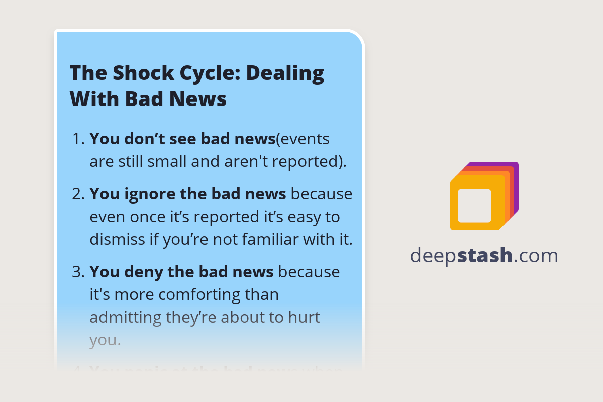 The Shock Cycle: Dealing With Bad News - Deepstash