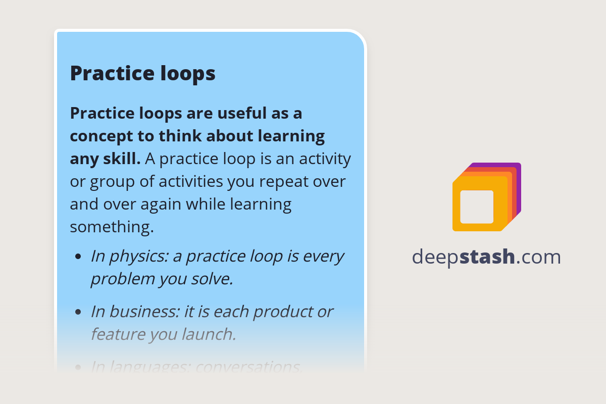 Practice Loops Deepstash
