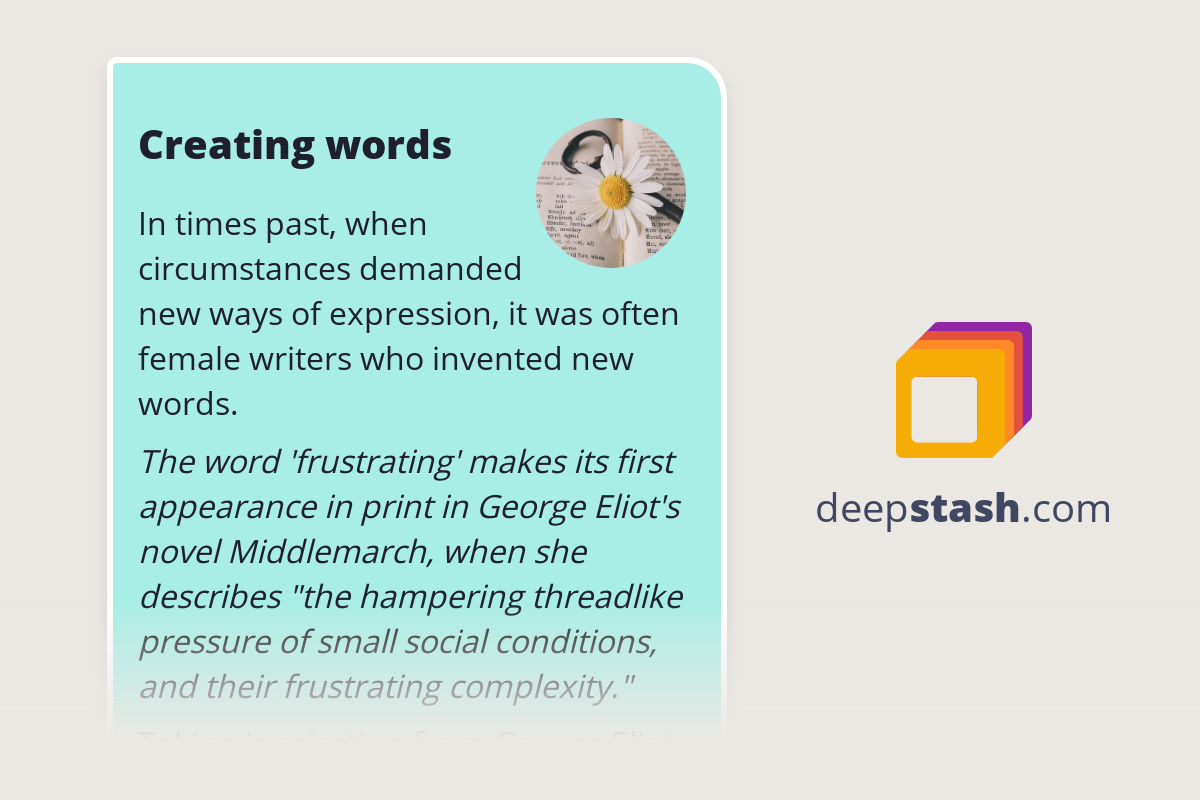 Creating words - Deepstash