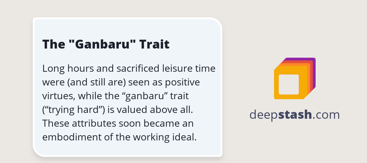 The "Ganbaru" Trait - Deepstash