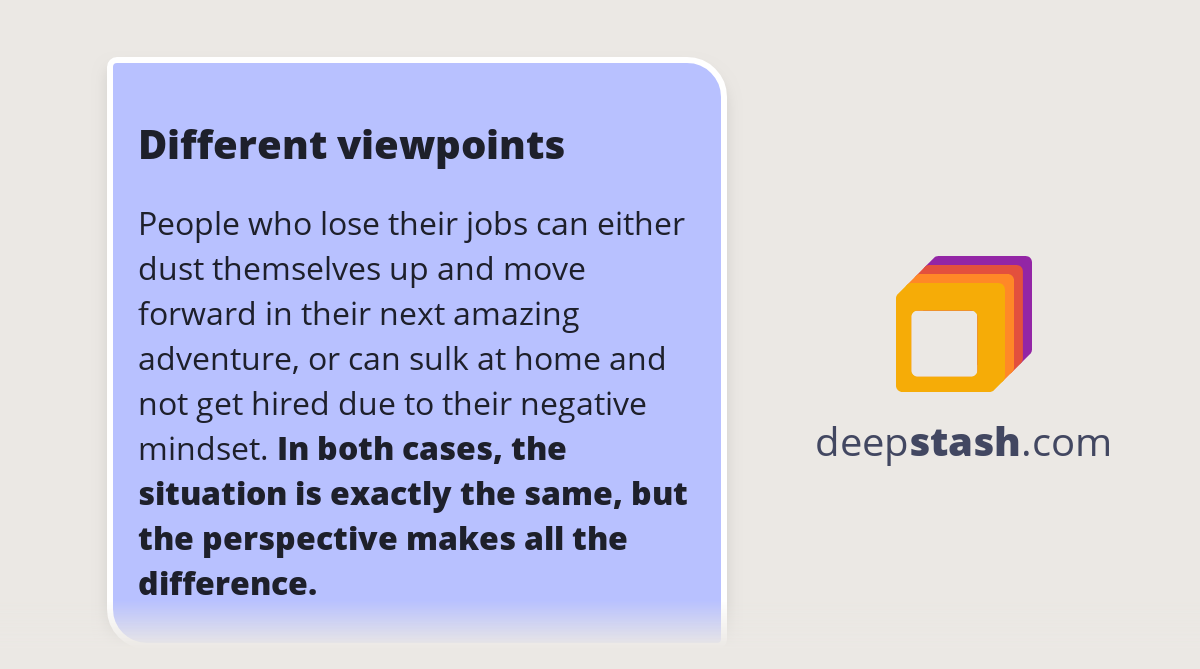 Different viewpoints - Deepstash