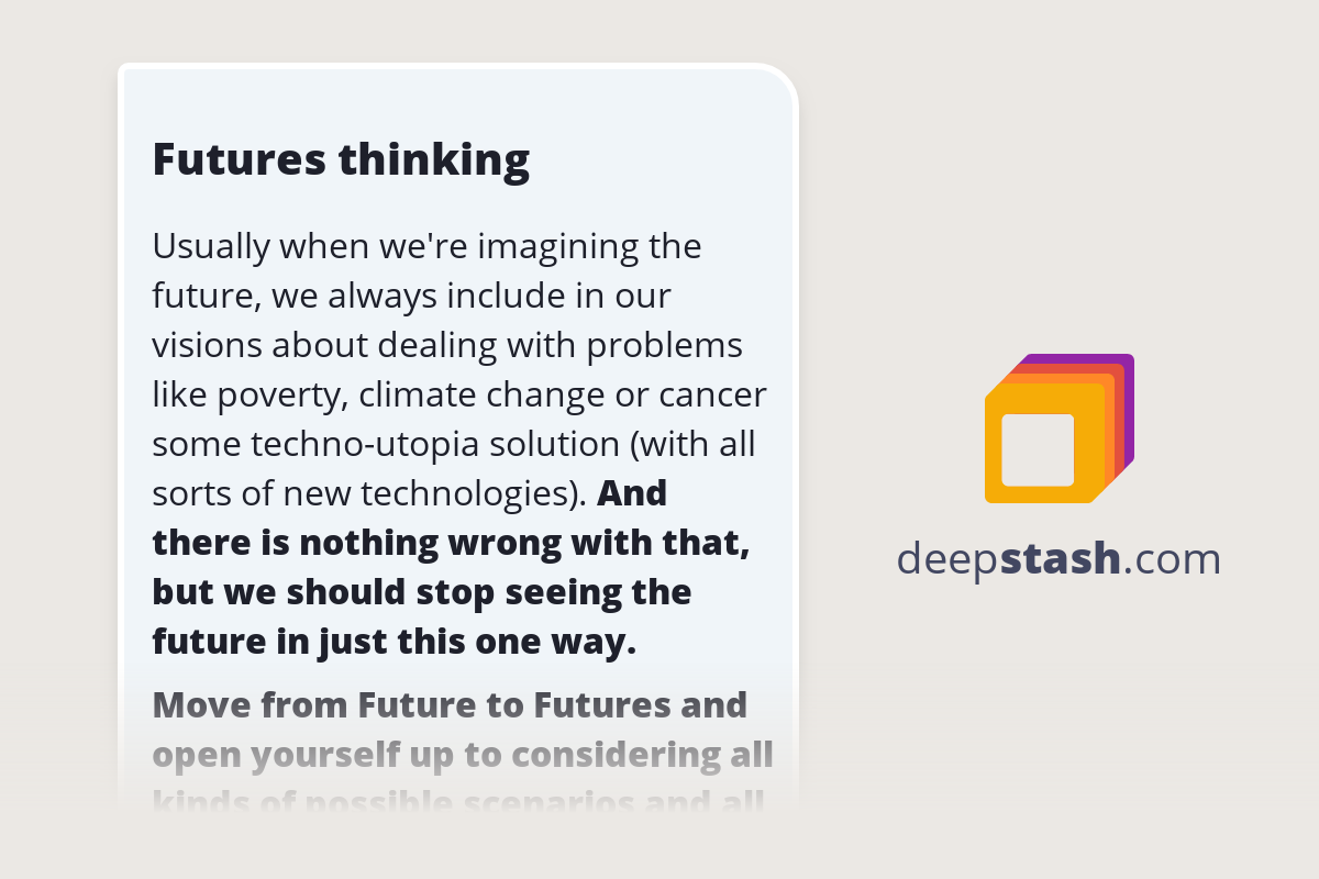 Futures thinking - Deepstash
