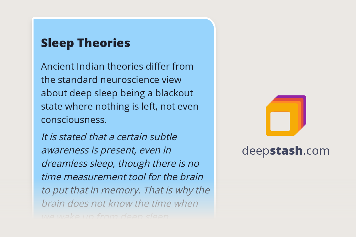 Sleep Theories - Deepstash