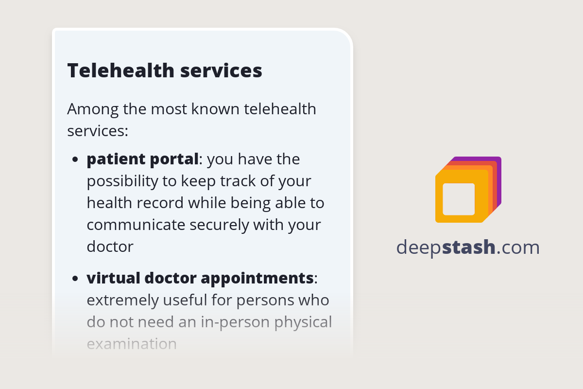 Telehealth services - Deepstash
