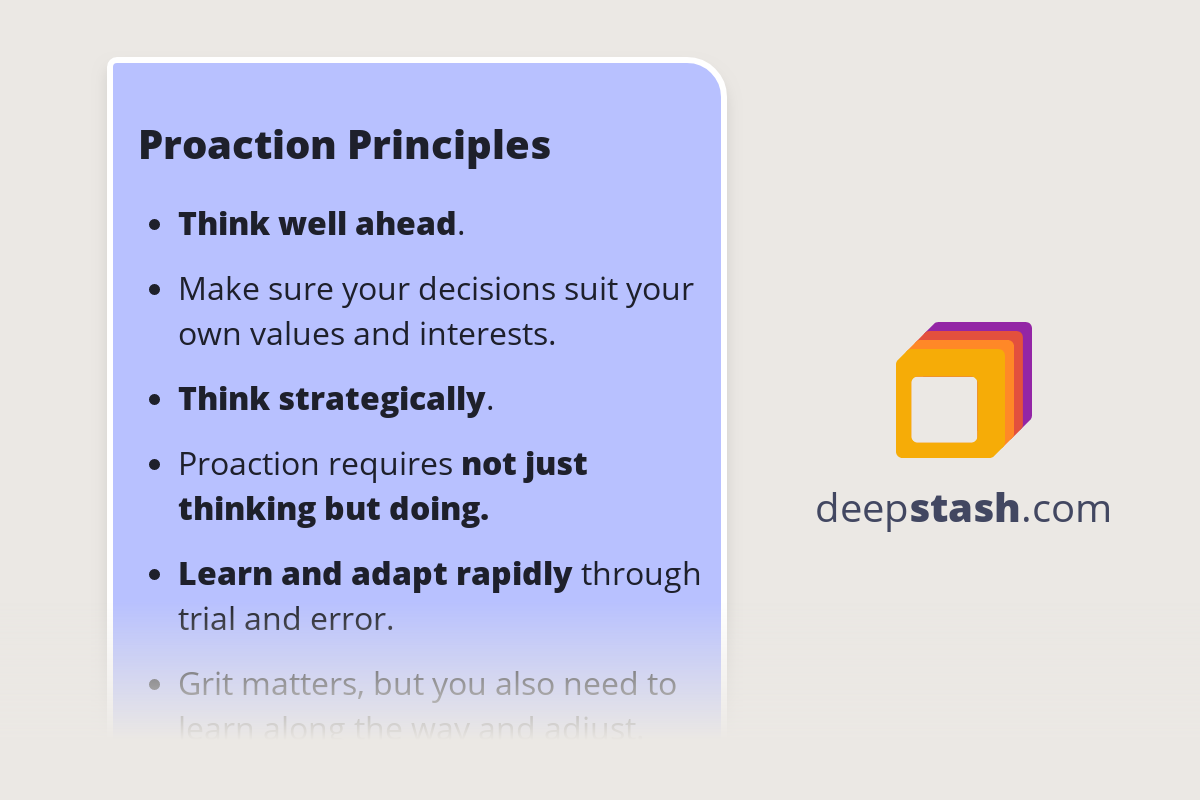 Proaction Principles - Deepstash