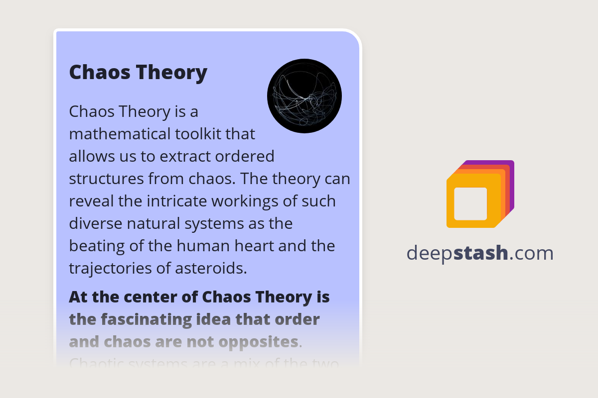 Chaos Theory - Deepstash
