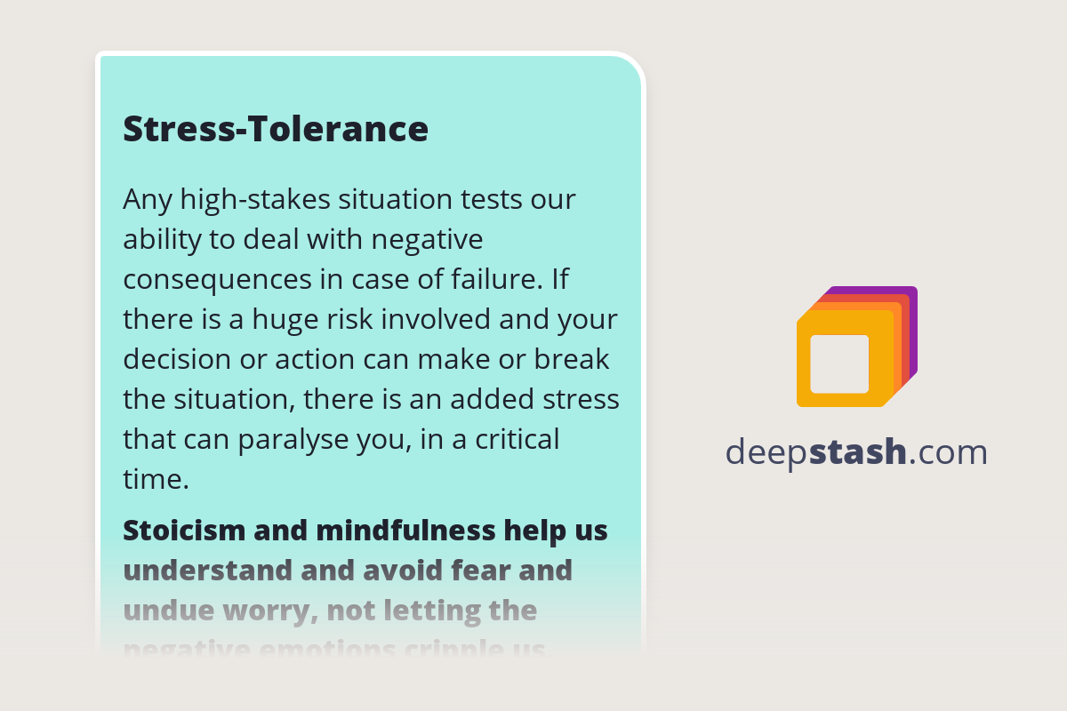 Stress-Tolerance - Deepstash