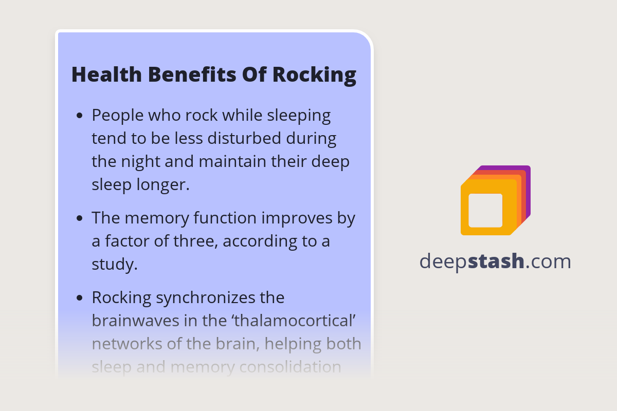 Health Benefits Of Rocking - Deepstash