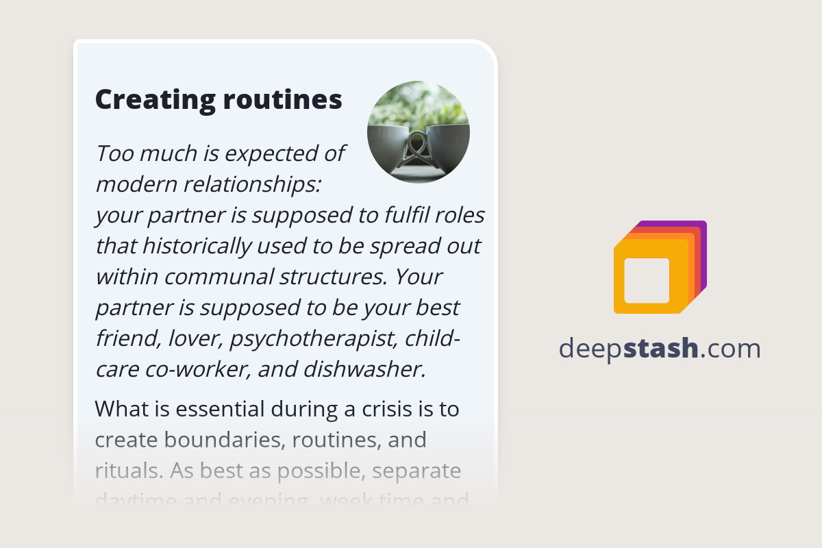 Creating routines - Deepstash