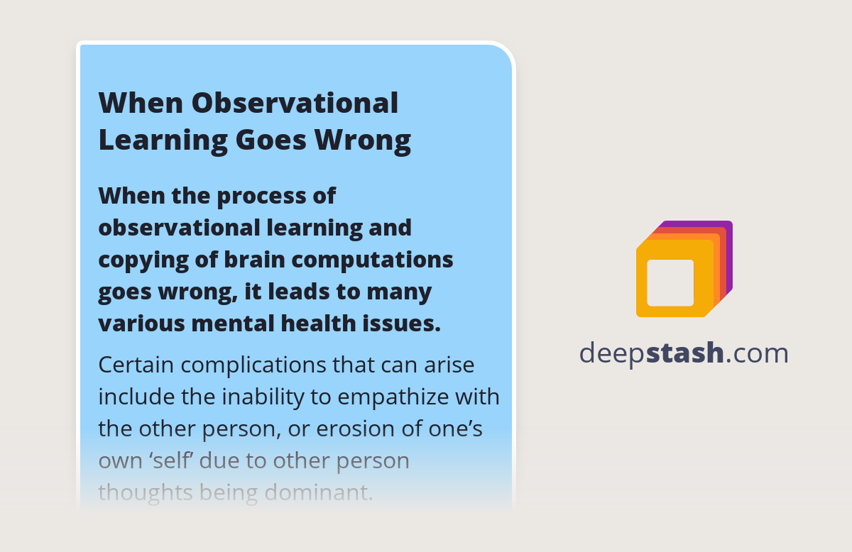When Observational Learning Goes Wrong - Deepstash