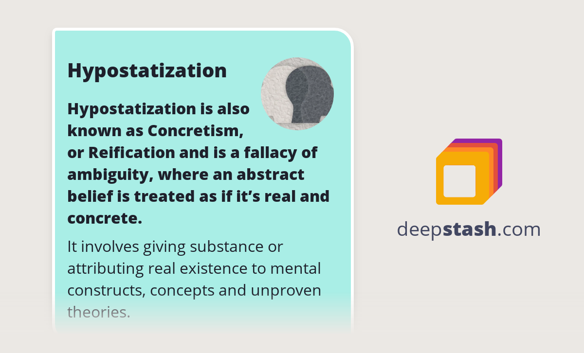 Hypostatization - Deepstash