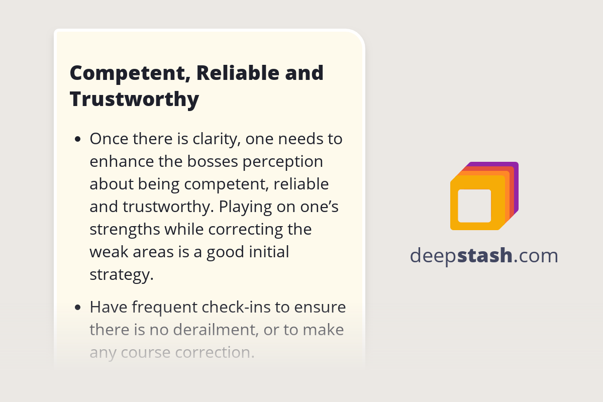 Competent, Reliable and Trustworthy - Deepstash