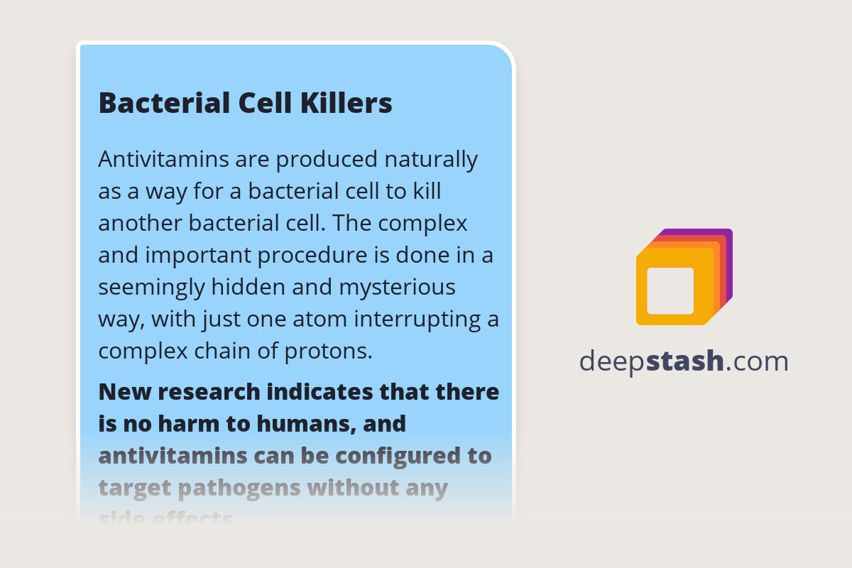 Bacterial Cell Killers - Deepstash