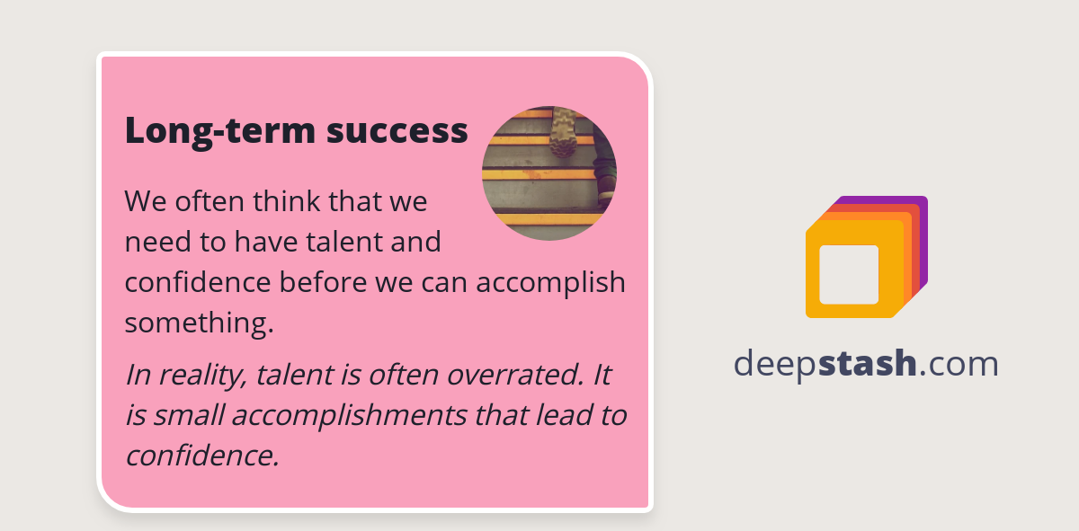 Long-term success - Deepstash