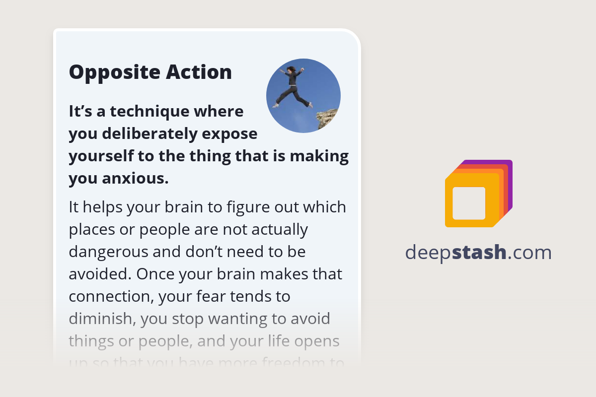 Opposite Action - Deepstash