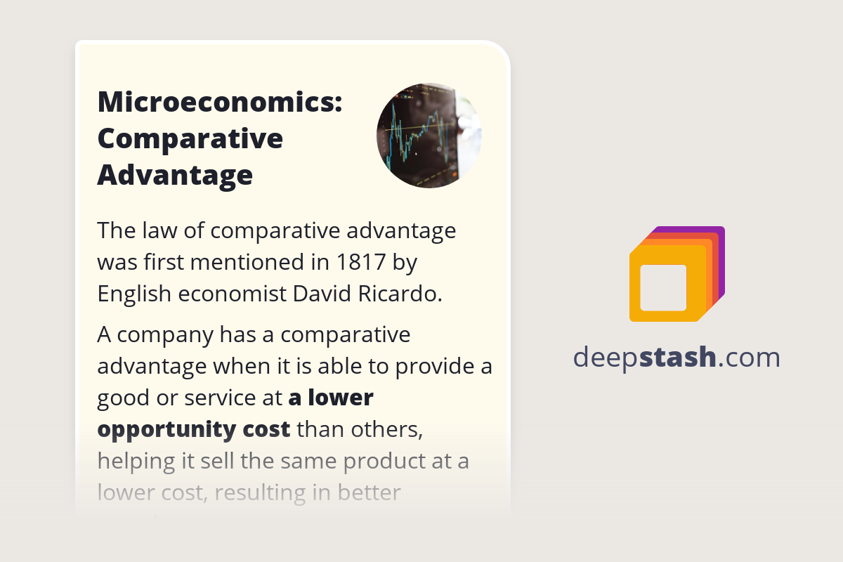 Microeconomics: Comparative Advantage - Deepstash