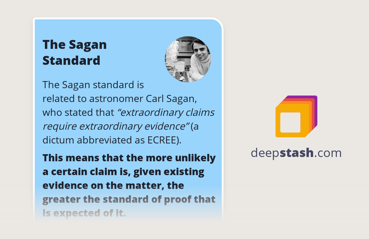 The Sagan Standard - Deepstash