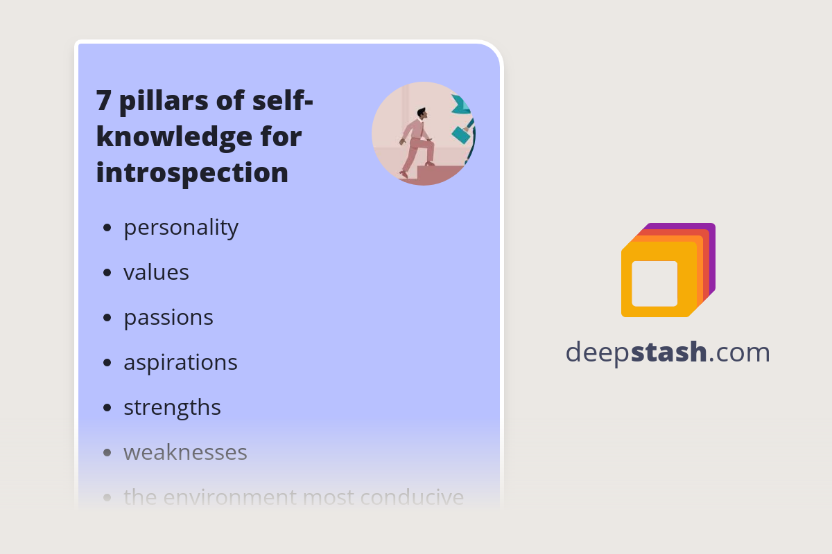 7 Pillars Of Self Knowledge For Introspection Deepstash