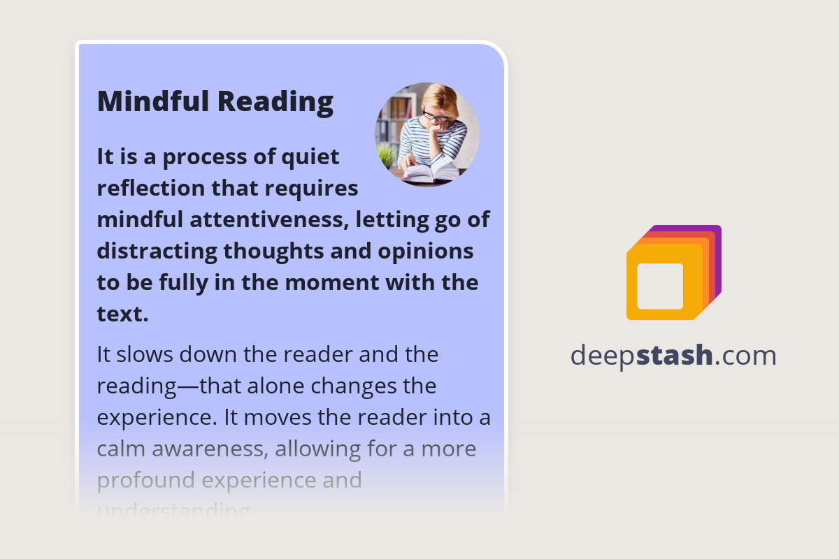 Mindful Reading - Deepstash
