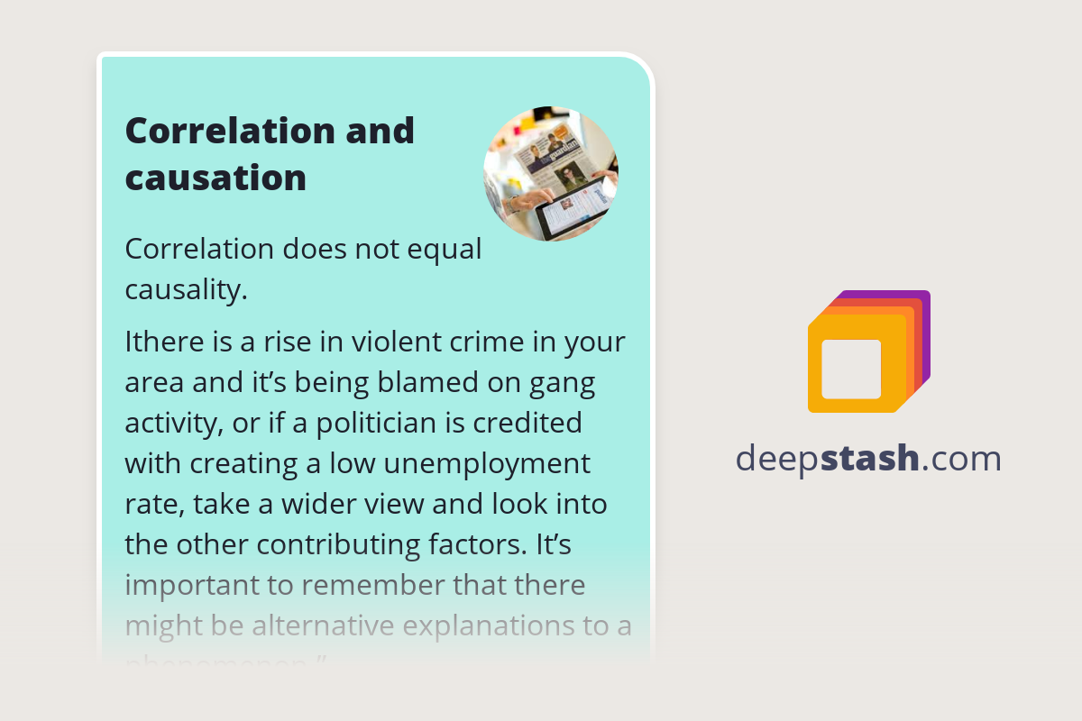 Correlation and causation - Deepstash