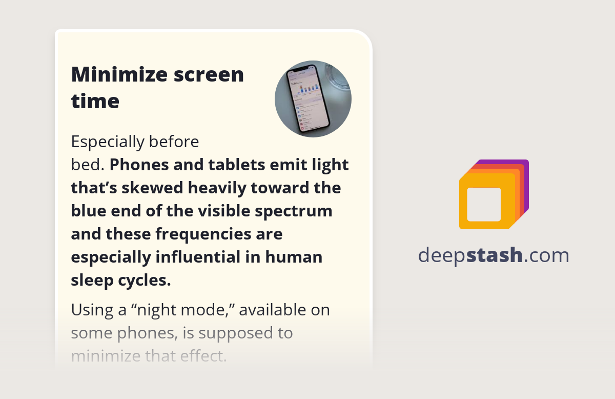 Minimize screen time - Deepstash