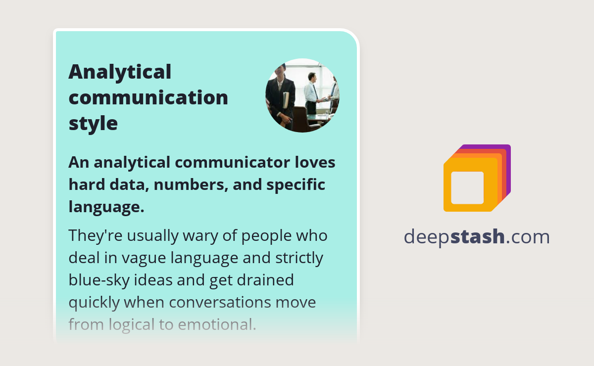 Analytical communication style - Deepstash