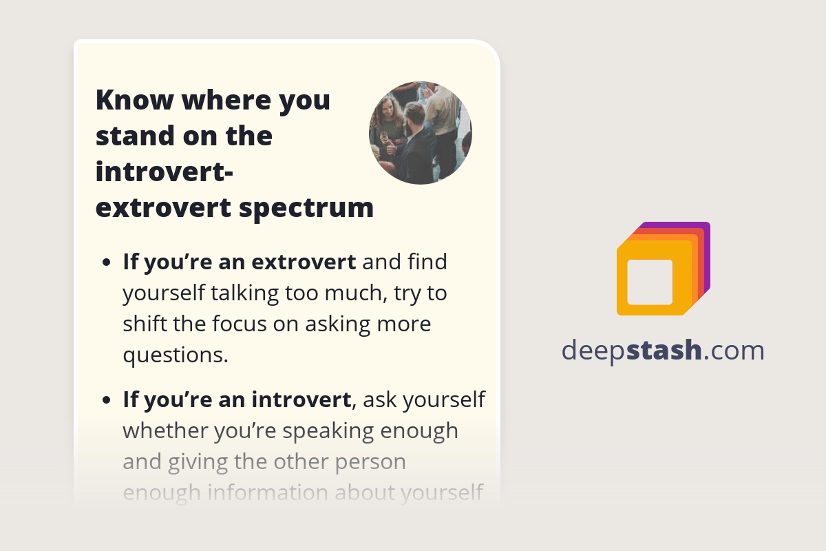 Know where you stand on the introvert-extrovert spectrum - Deepstash