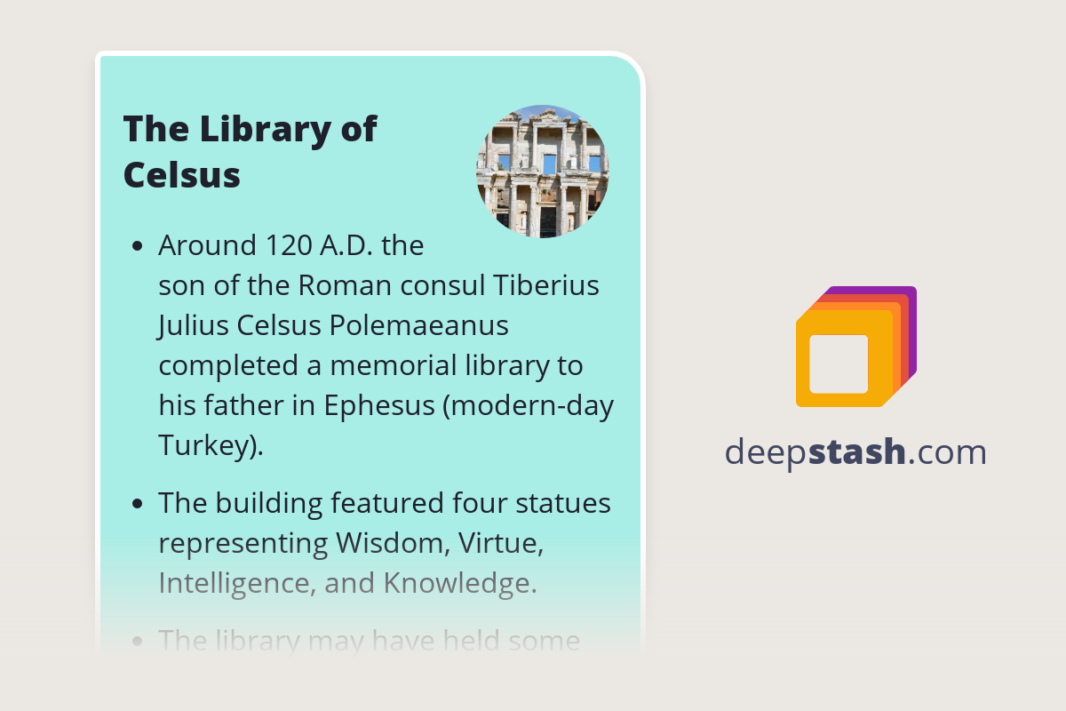 The Library of Celsus - Deepstash