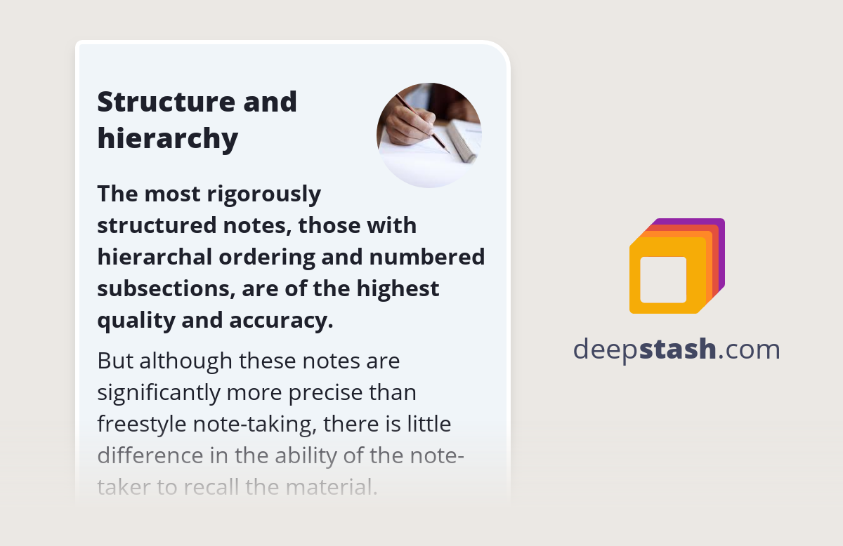 Structure and hierarchy - Deepstash