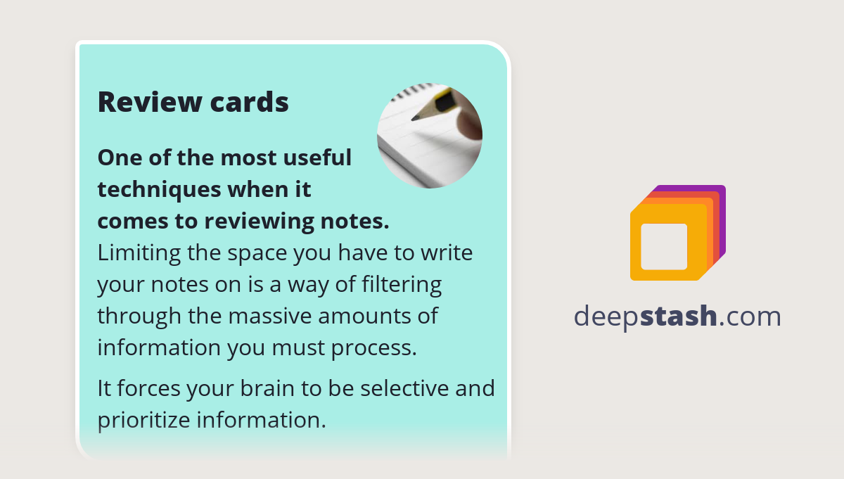 Review cards - Deepstash