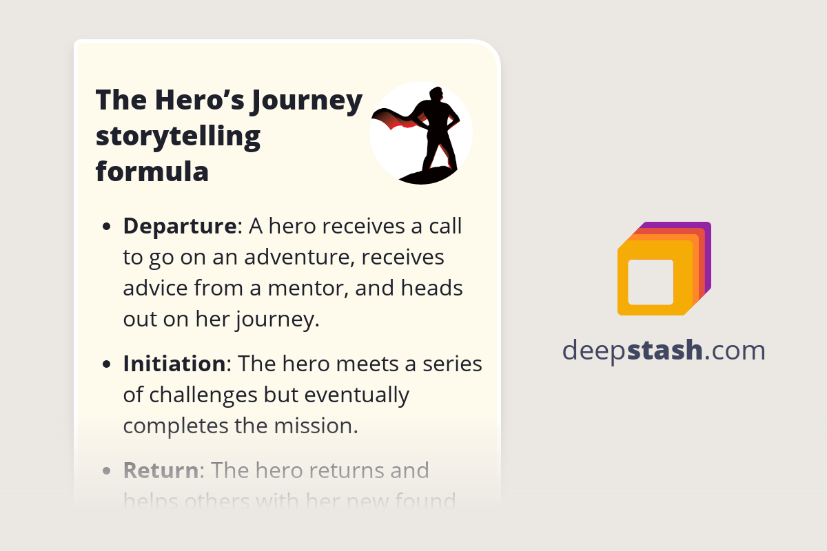 The Hero’s Journey storytelling formula - Deepstash