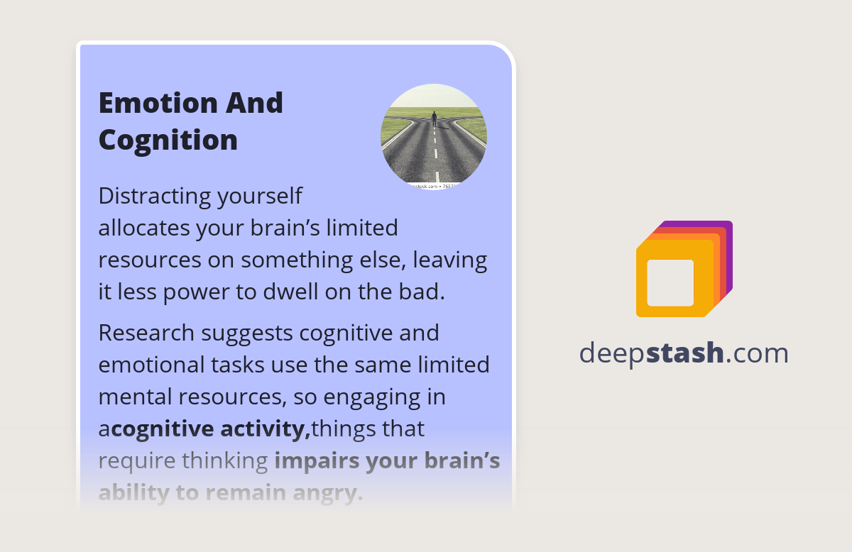 Emotion And Cognition - Deepstash