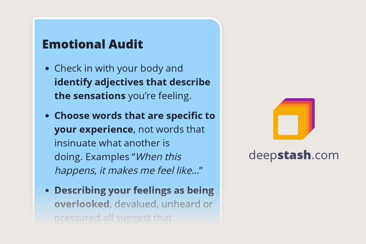 Emotional Audit - Deepstash