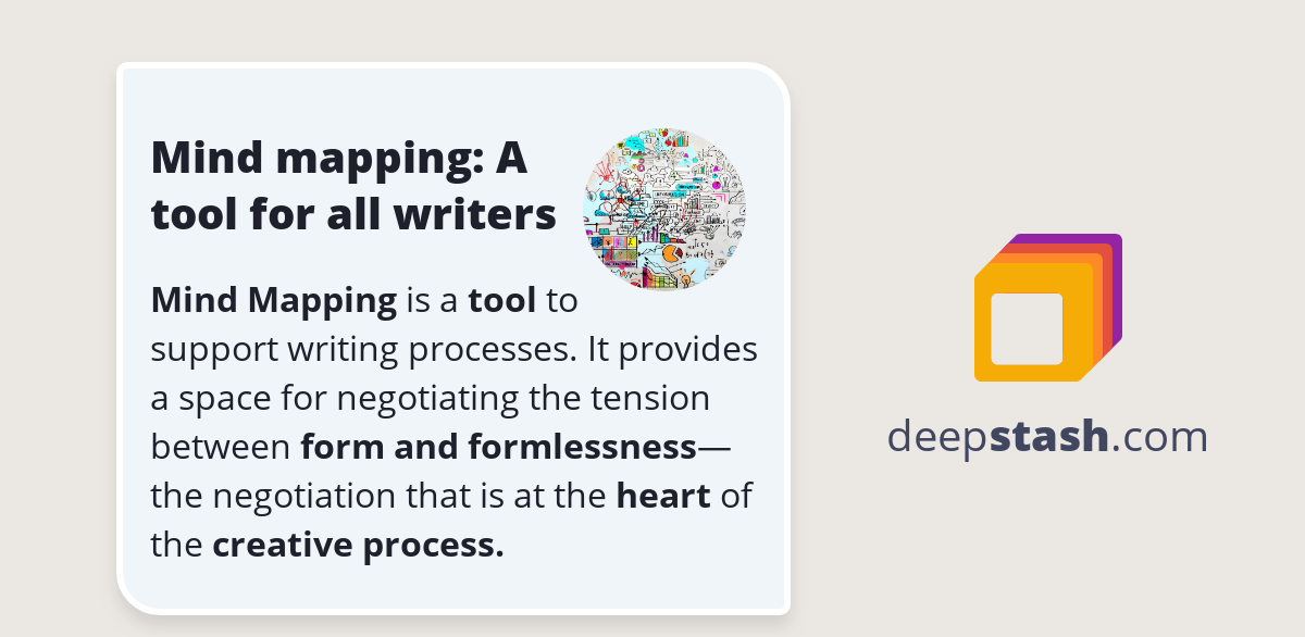 Mind mapping: A tool for all writers - Deepstash