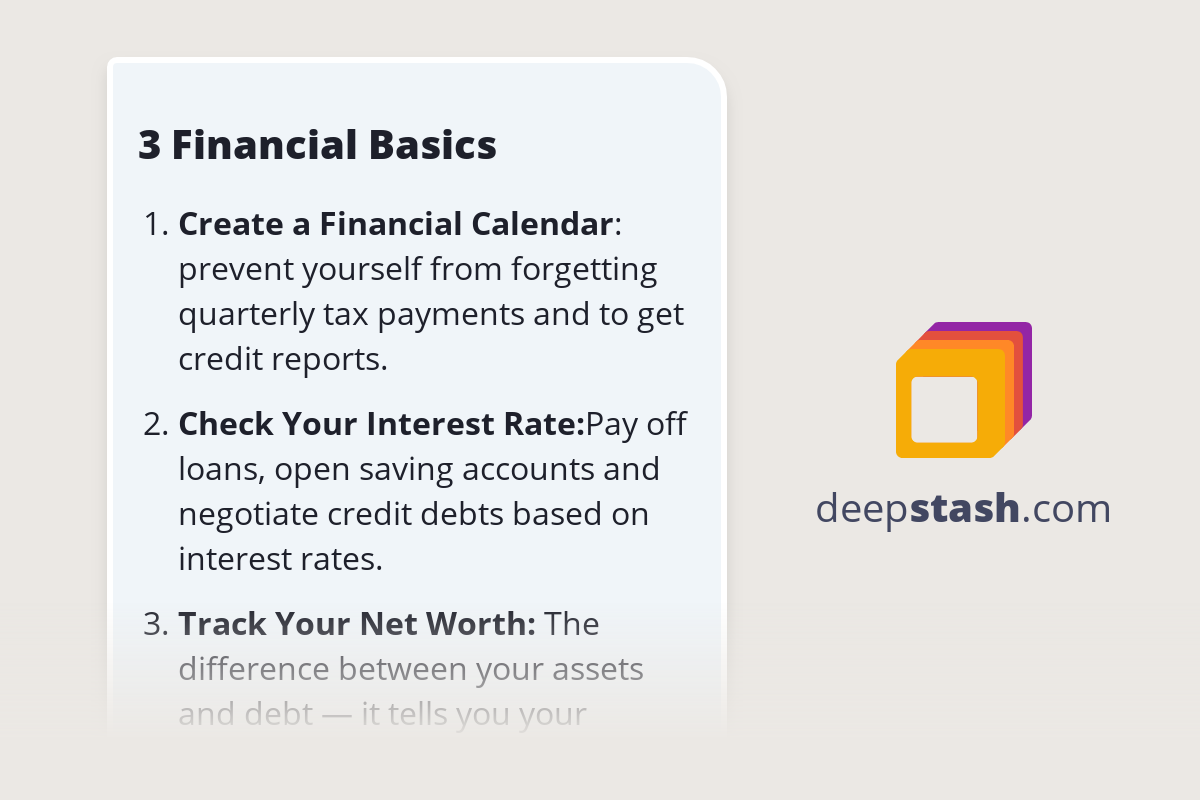 3 Financial Basics - Deepstash