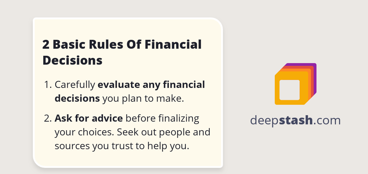 2 Basic Rules Of Financial Decisions - Deepstash