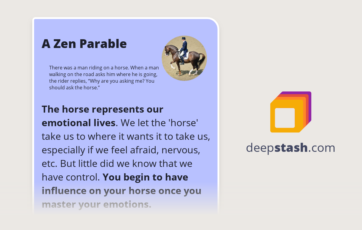 A Zen Parable - Deepstash