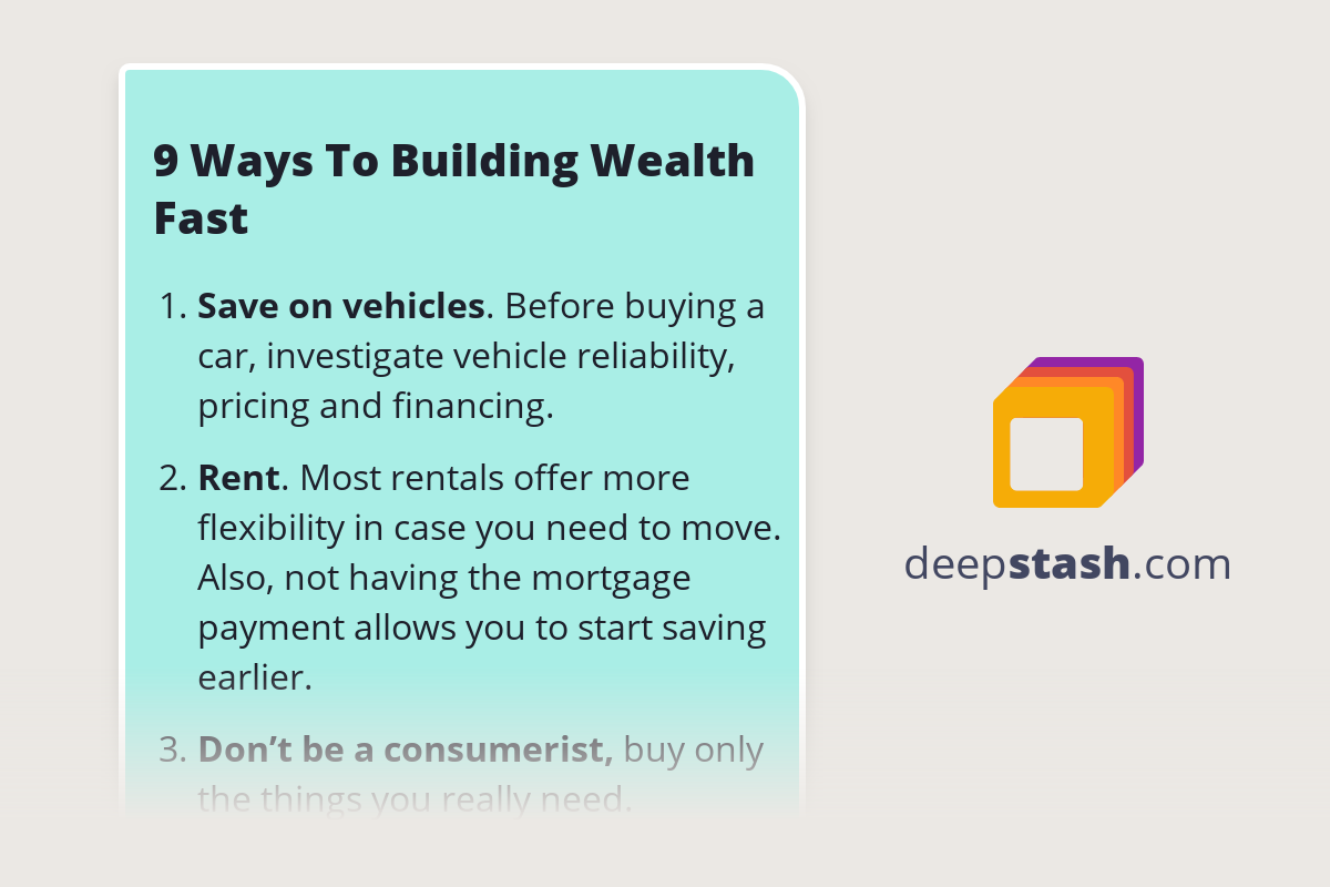 9 Ways To Building Wealth Fast Deepstash