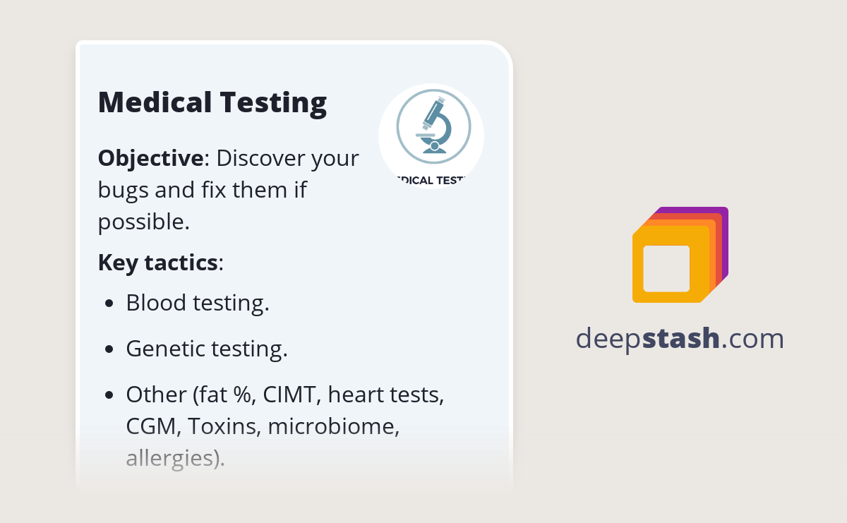 Medical Testing - Deepstash