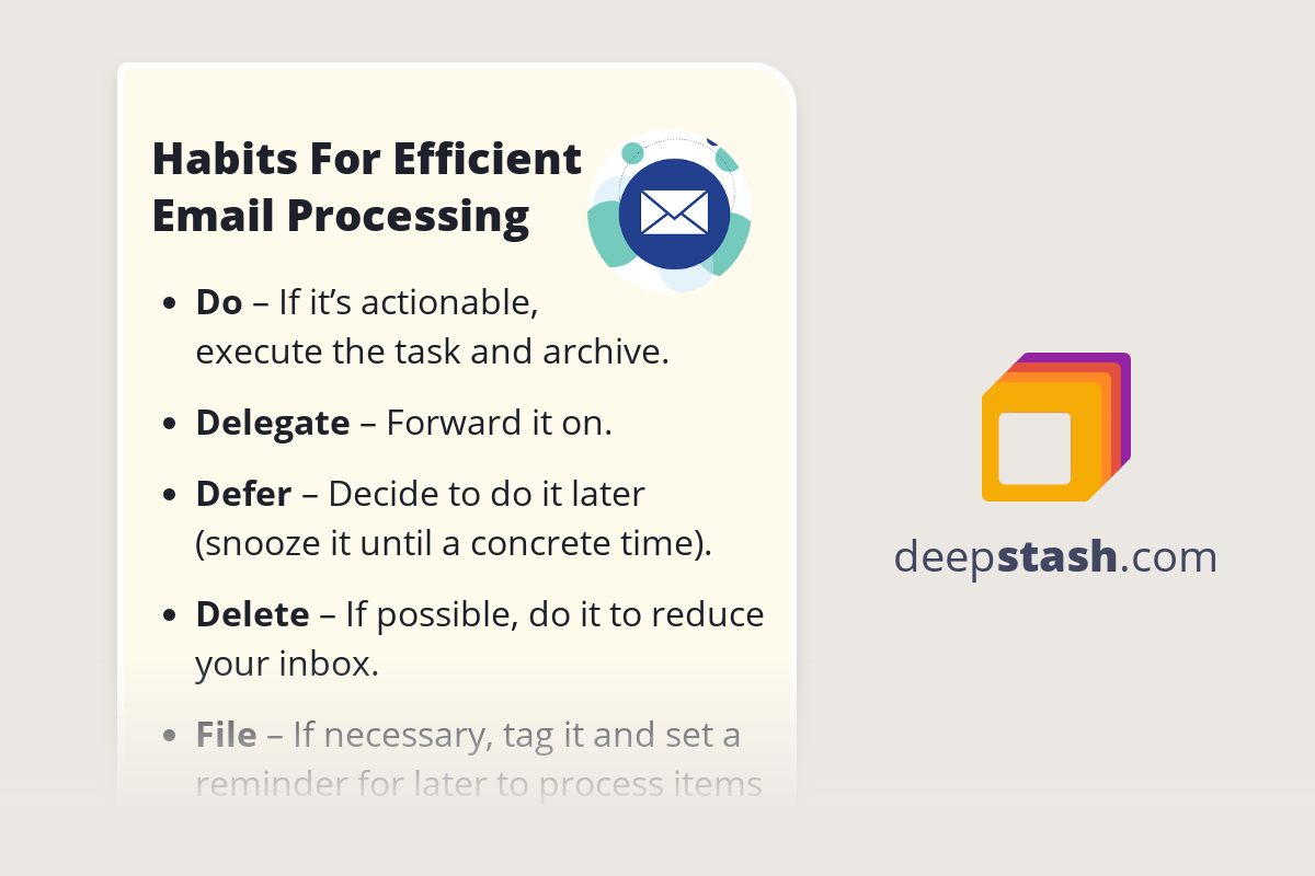 Habits For Efficient Email Processing - Deepstash