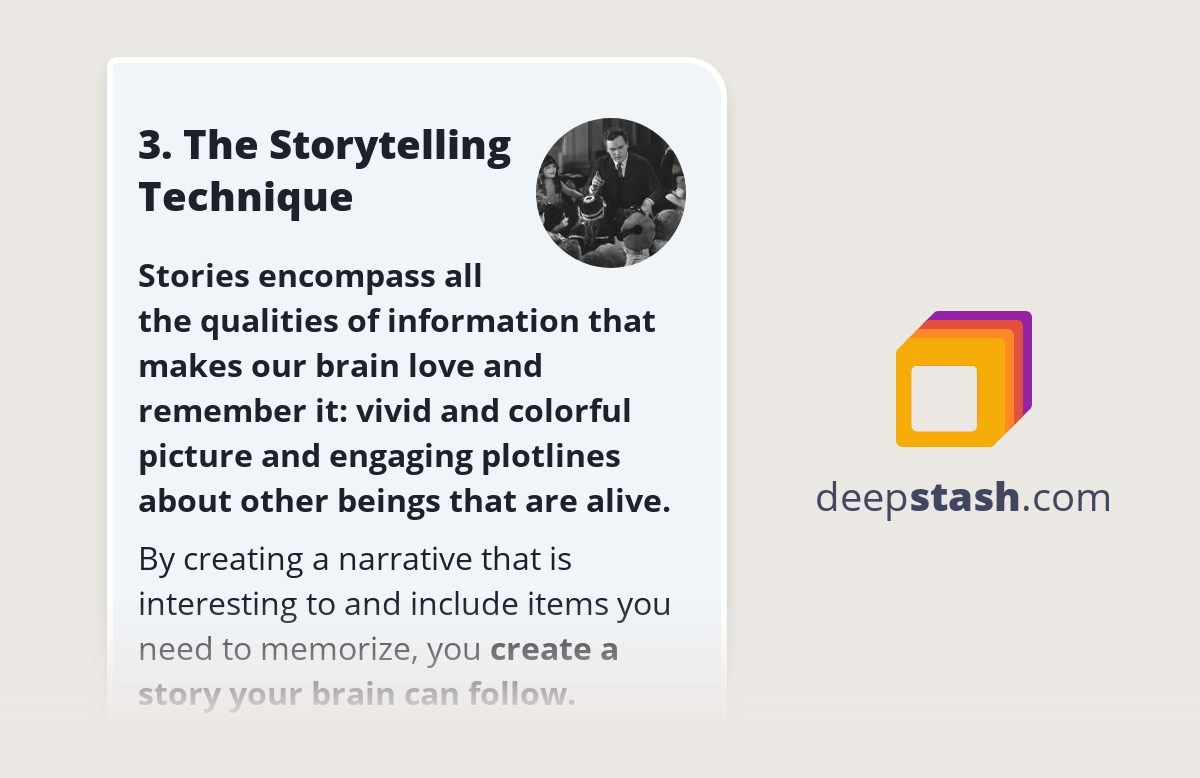 3. The Storytelling Technique - Deepstash