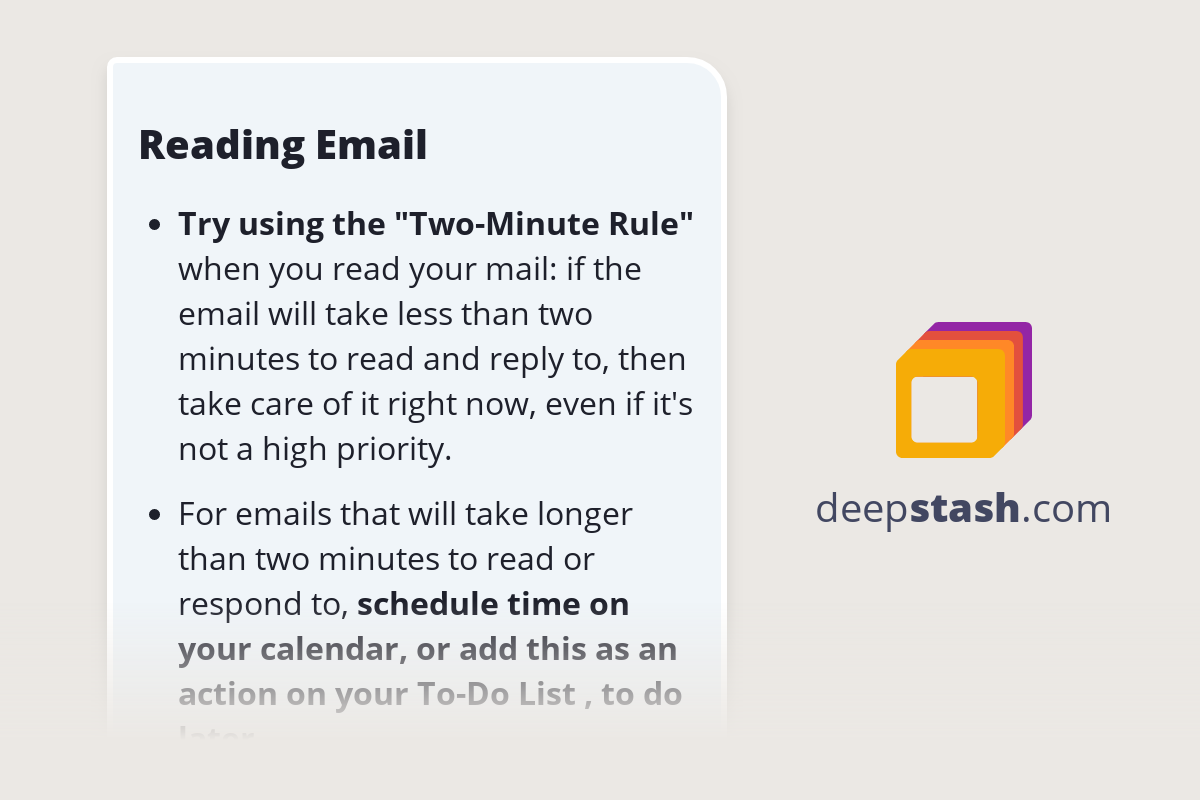 Reading Email - Deepstash