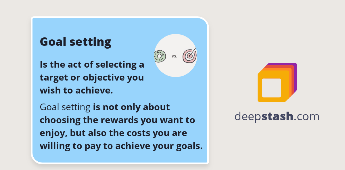 Goal setting - Deepstash