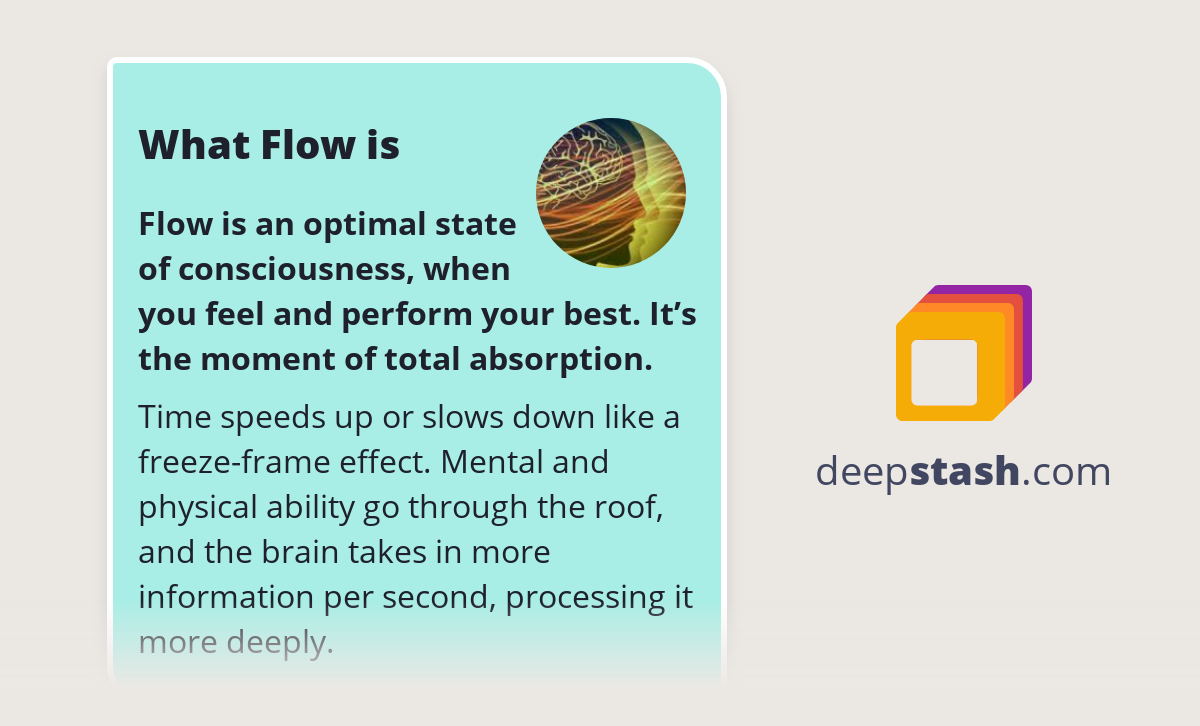What Flow is - Deepstash